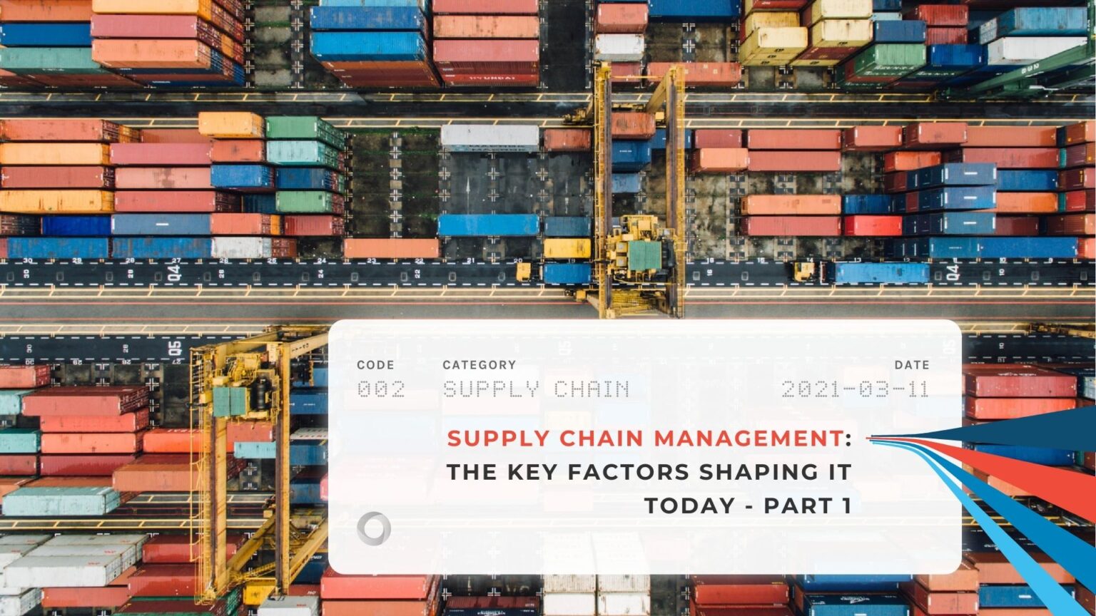 Supply Chain Management: The Key Factors Shaping it Today - Part 1